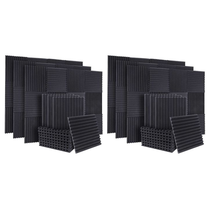 100Pcs Acoustic Soundproof Foam Sound Absorbing Panels Sound Insulation ...
