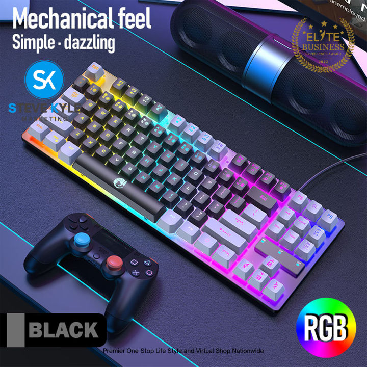 K87 wired Keyboard Computer Notebook External Office E-games Mechanical ...