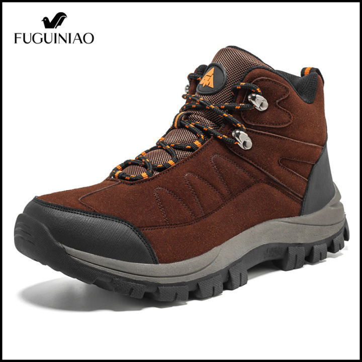 LISM ใหม่หนังเทียมผู้ชายรองเท้าผ้าใบรองเท้าเดินป่าที่มีคุณภาพสูงรองเท้าปีนเขารองเท้าหิมะฤดูหนาว ...