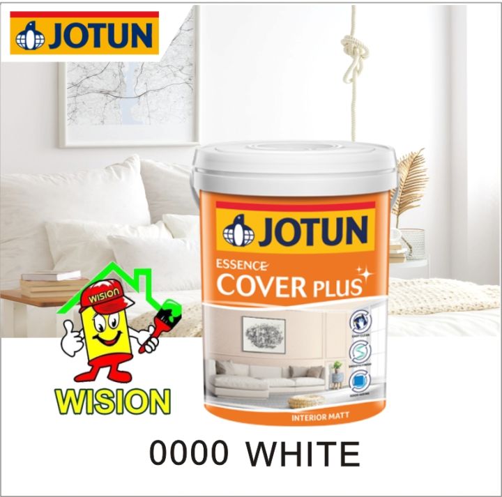0000 WHITE 1L / 5L /15L JOTUN Essence Cover Plus ( Matt ) / INTERIOR PAINT / Cat Rumah Dalam ...