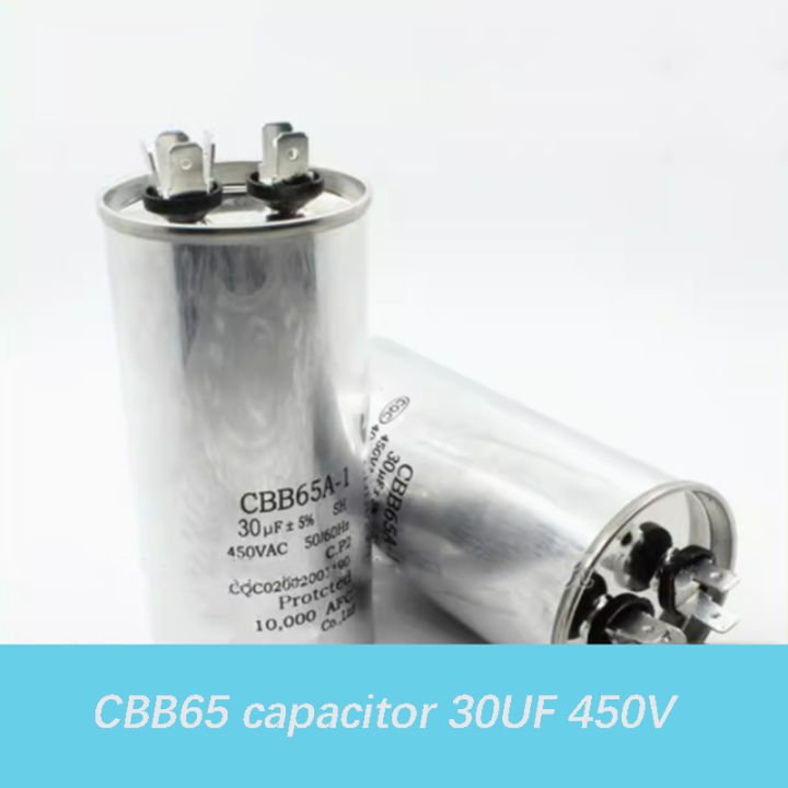CBB65 Capacitor 30UF 450V Air Conditioning Capacitor Aluminum Shell ...