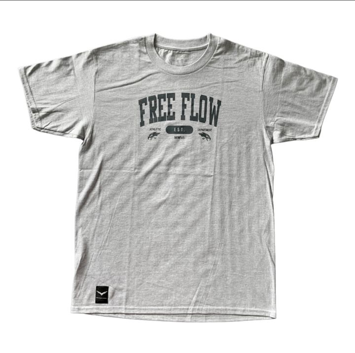 Free Flow Clothing Fitness Tops Gray T-shirt Athletic | Lazada PH
