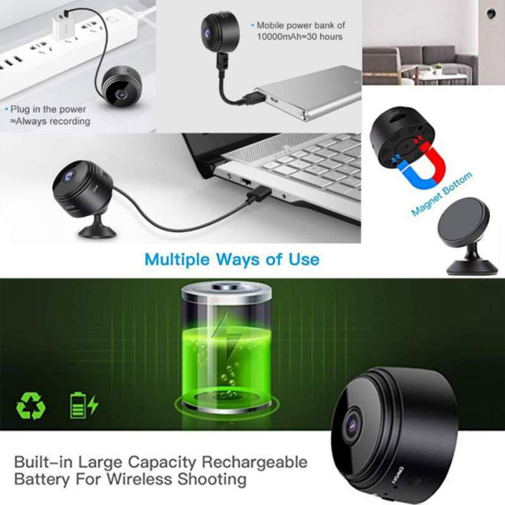 A9 Mini Camera Wireless CCTV Wifi security remote control Spy Camera ...