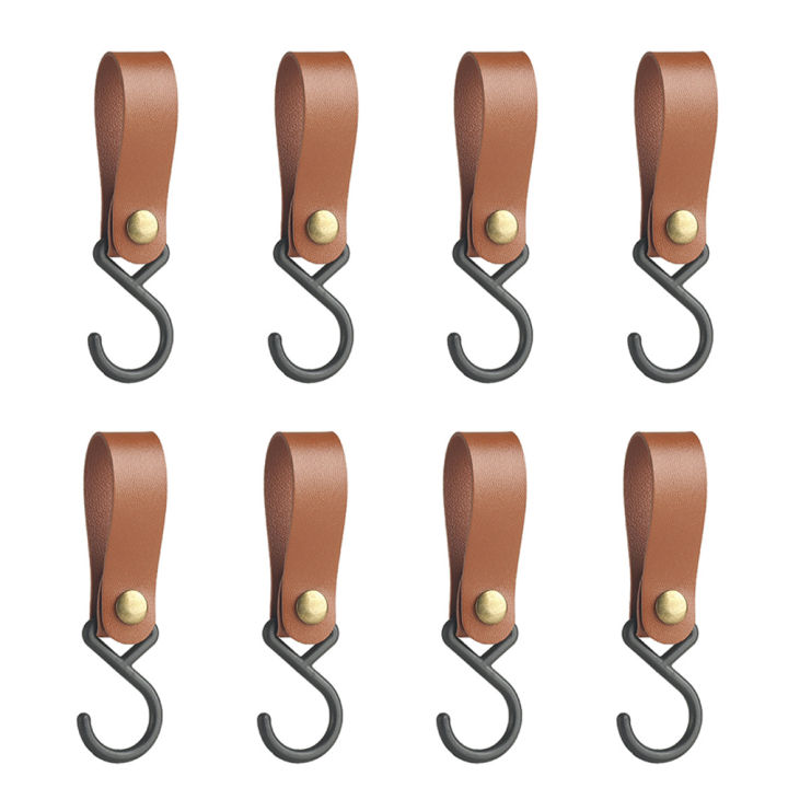 Portable Outdoor Hook Camping Picnic S-Hook PU Leather Hung Hook ...