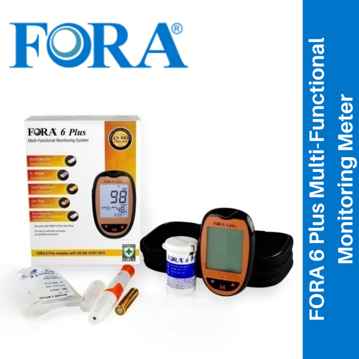 Fora 6 Plus Multi Parameter Meter Blood Glucose Monitoring System ...