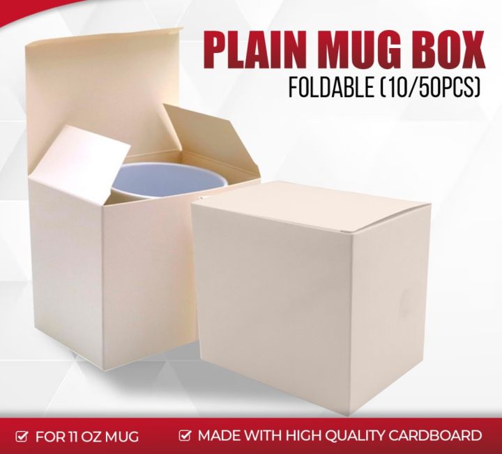 Plain Mug Box Plain White Mug Box 11oz Mug Gift Box Packaging Box 50 ...