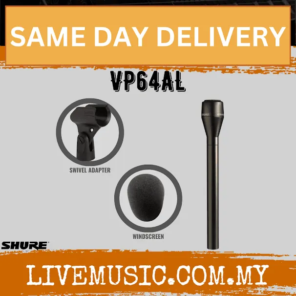 Shure VP64AL Omni-Directional Handheld Dynamic ENG Microphone with ...