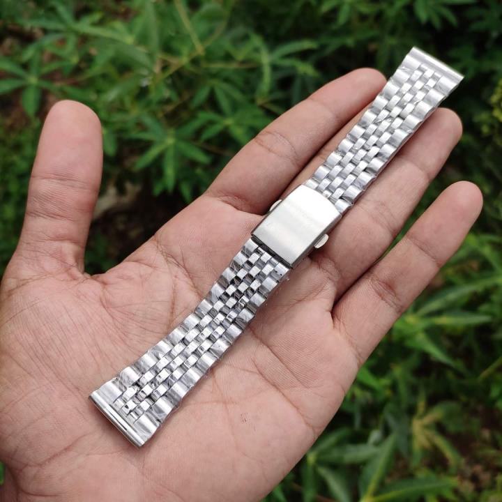 Tali Jam Tangan Rantai Stainless Universal model padi untuk Seiko 18mm ...