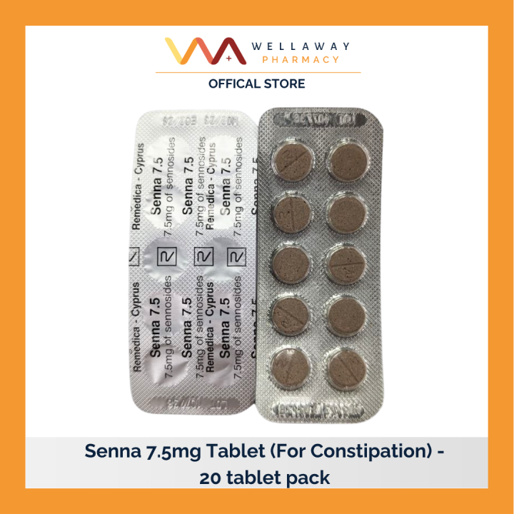Senna 7.5mg Tablet (For Constipation) - 20 tablet pack | Lazada Singapore