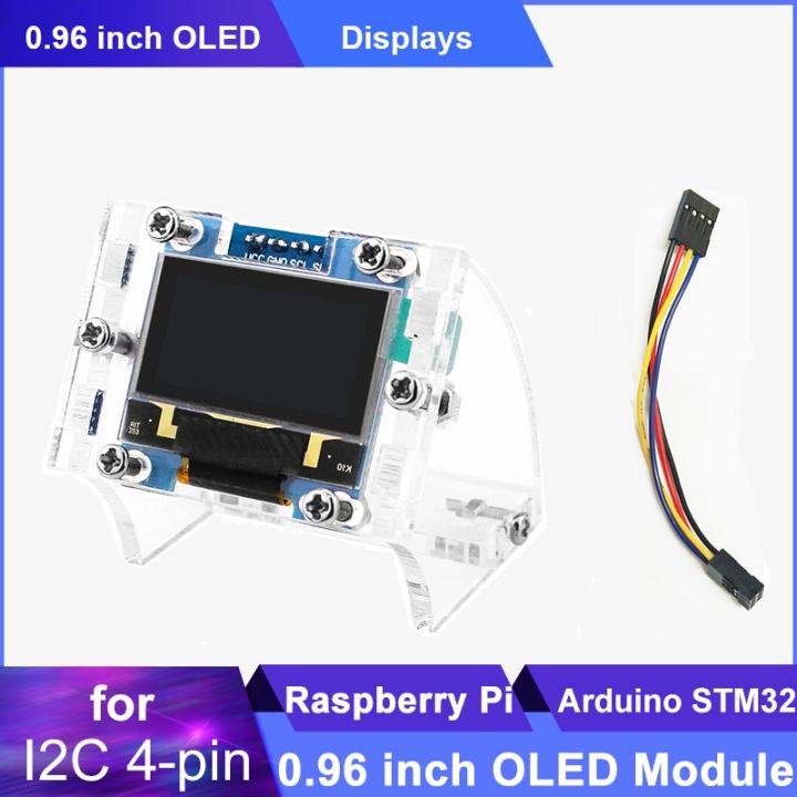 Raspberry Pi 4 0.96 Inch OLED I2C 4-Pin LCD Screen Module Displays CPU ...