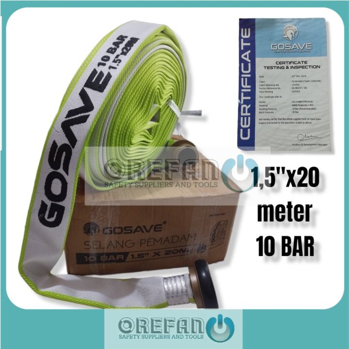 Selang Hydrant GOSAVE Pemadam 10 Bar 1.5 x 20 Meter SELANG PEMADAM API ...