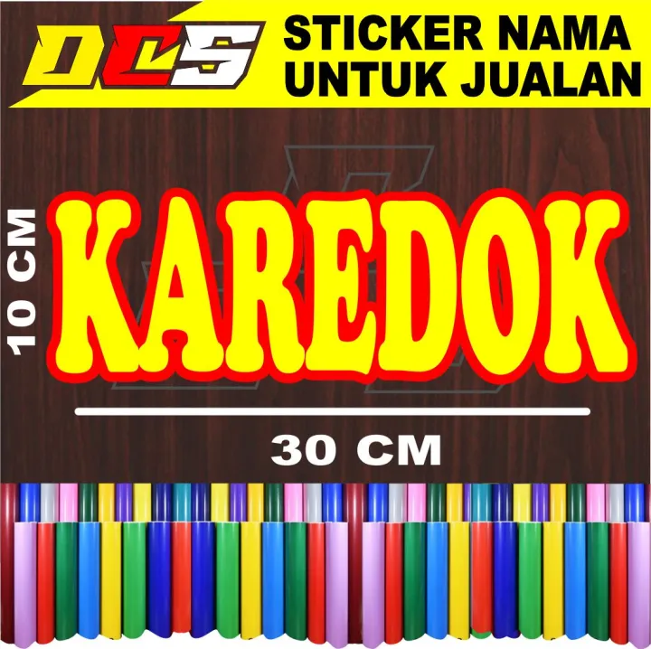 CUTTING STICKER TULISAN KAREDOK STICKER DOBEL STICKER TEMPELAN UNTUK ...