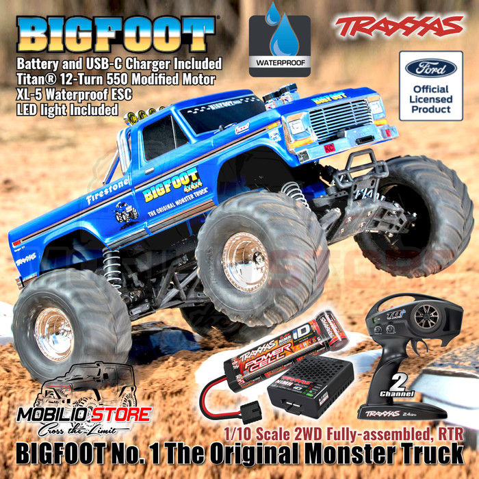 Traxxas BIGFOOT No 1 The Original Monster Truck 1/10 2WD RTR With LED ...