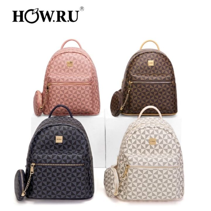 How.R.U Original 2n1Backpack Leather For Women | Lazada PH