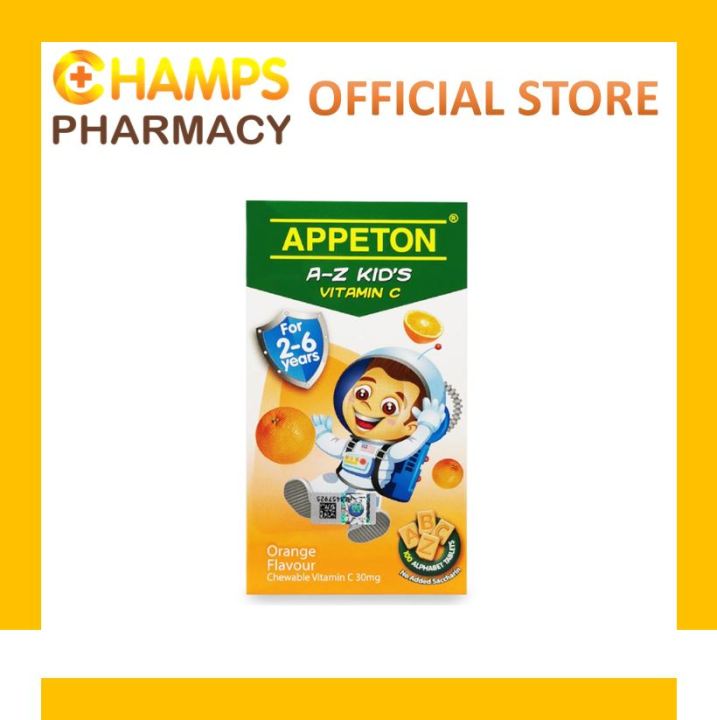 Appeton A-Z kids Vitamin C for 2-6 years Orange (100 tablets) (EXP: 06/ ...