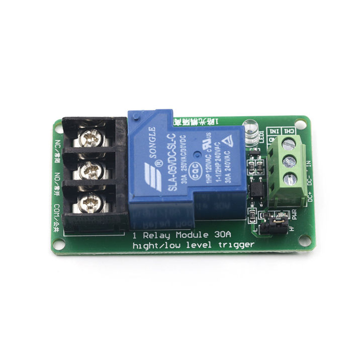 5V 12V 24V 1 Channel Relay Module 30A with Optocoupler Isolation Supports High and Low Trigger ...
