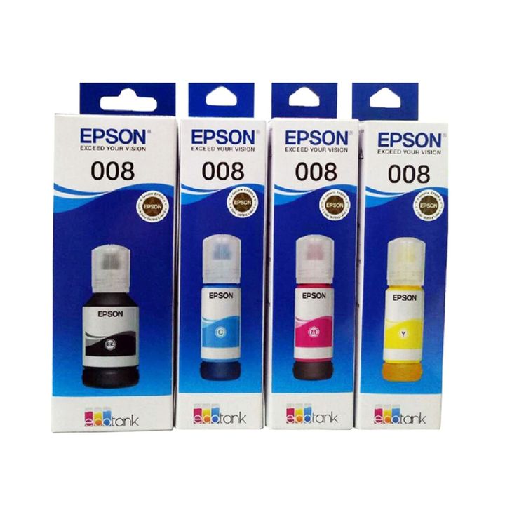 หมึกเติม Epson 008 ของแท้ มีทั้งดำและสี | Lazada.co.th
