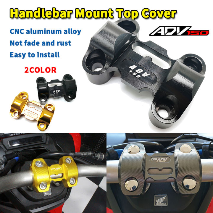 PMShop ADV 150 CNC Handlebar Mount Clamp Riser Handle Bar Mount Top Cover Clamp Bracket Cap For ...