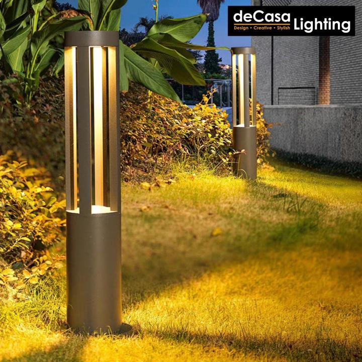 Decasa Lightng Modern Outdoor Bollard Lights House lightings Garden Walk Way Bollard lamp ...