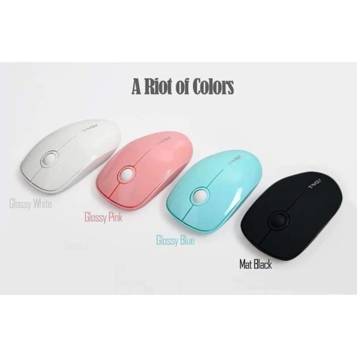 T-WOLF Q1 2.4GHz Computer Wireless Mouse Ultra Thin Optical Mouse Slim ...