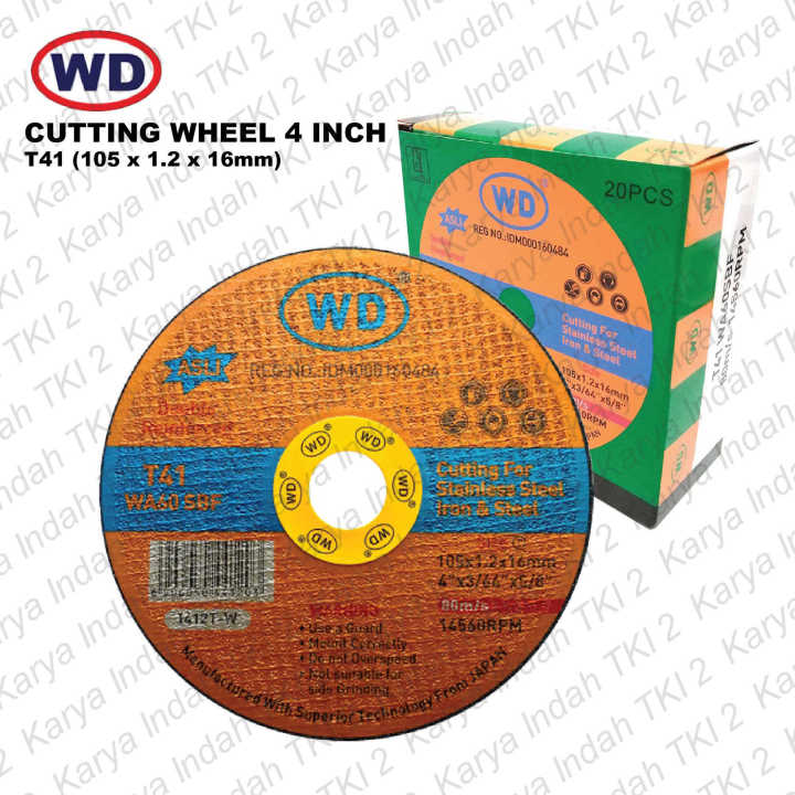 Cutting Wheel WD 4" x 1,2 mm Mata Potong Gerinda Besi Stainless Tipis ...