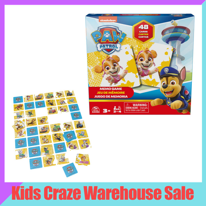 Spinmaster Games Paw Patrol Memory Game 48 Card Game | Lazada PH