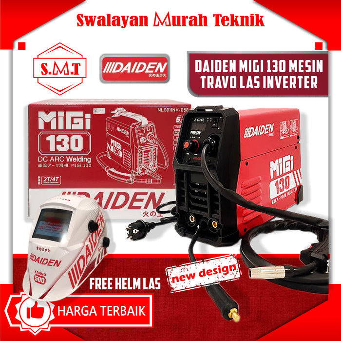 DAIDEN MIGi 130 MESIN TRAVO LAS INVERTER MIG CO2 TIG MMA 2T/4T WELDING - Tanpa Helm | Lazada ...