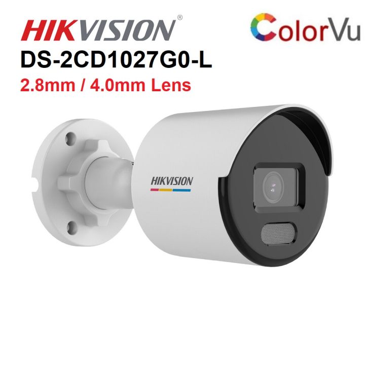 Hikvision DS-2CD1027G0-L / DS-2CD1027G0-LU ( Mic ) 2MP ColorVu Fixed Bullet Network Camera ...