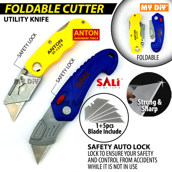 MYDIYHOMEDEPOT - RETRACTABLE UTILITY KNIFE CUTTER CARTON BOX CUTTER ...