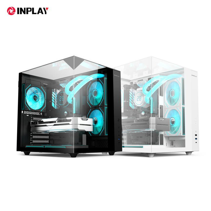 Inplay Seaview Summer Micro ATX Gaming Pc Case With Tempered Glass ...