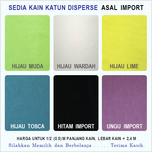 KAIN POLYMICRO / DISPERSE PRINT IMPORT BAGUS, MURAH, WARNA : Hijau Muda ...
