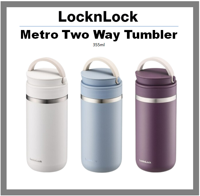 [Lock&Lock] Metro Two Way Tumbler ( 237ml / 355ml / 475ml ) Thermal Insulation Bottle LHC4273 ...