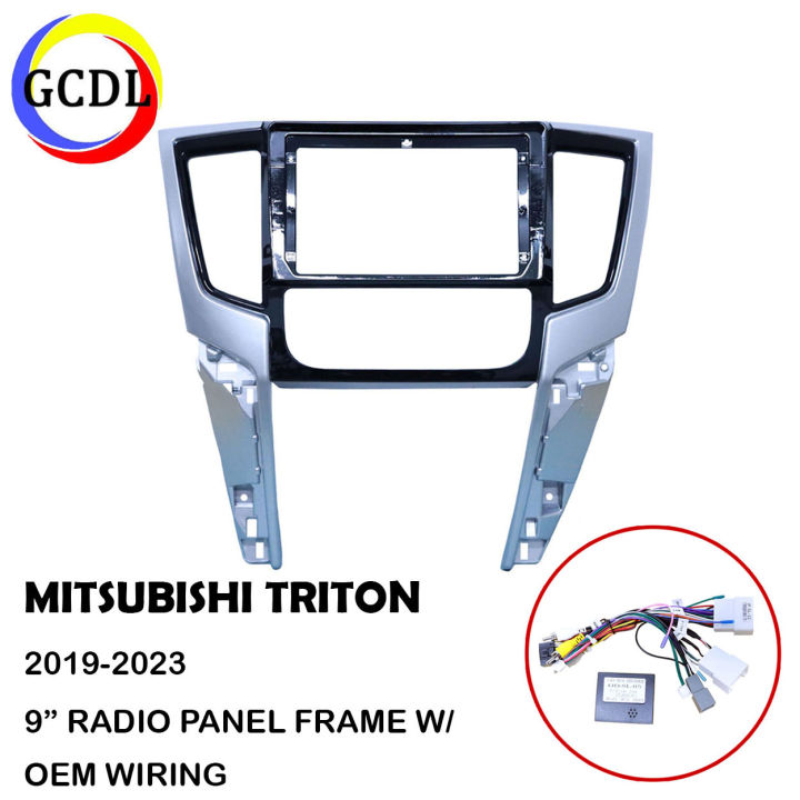 9" Android 2DIN Stereo Fascia Frame Panel For Mitsubishi Triton 2019 ...