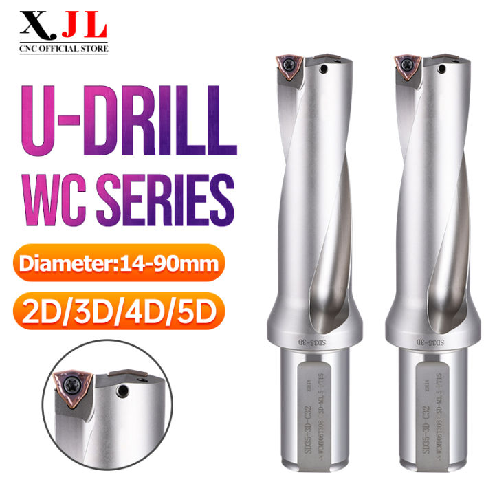 WC U Drill high speed drill Metal Insert Drill Bit 14mm-90mm Depth 2D ...