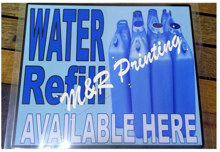 WATER REFILL AVALABLE HERE SIGNAGE (LAMINATED-PVC/PET) A4 SIZE | Lazada PH
