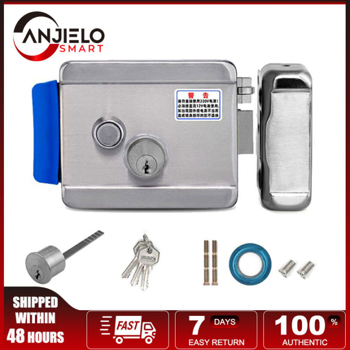 Stainless Steel Electronic Control Lock Electric Gate Door Lock Support ...