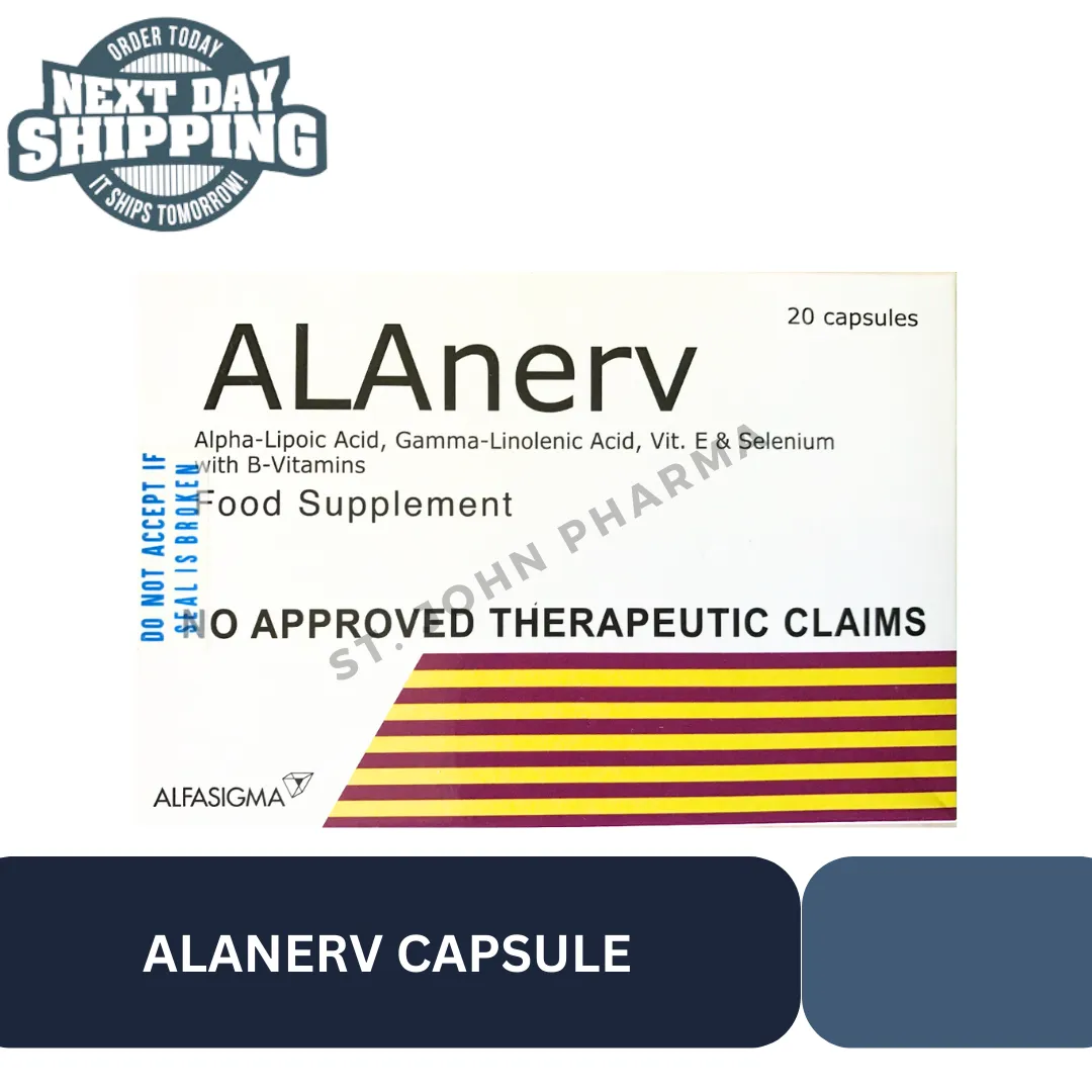 Alanerv Alpha Lipoic Acid + B-Vitamins 920mg Softgel Capsule l 10 & 20 ...