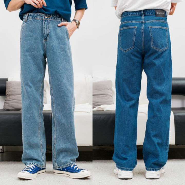 HOT14★3สี ZAMIO TALKER JEANS Ver.2 กางเกงยีนส์เอวสูงทรงกระบอกตรง ...