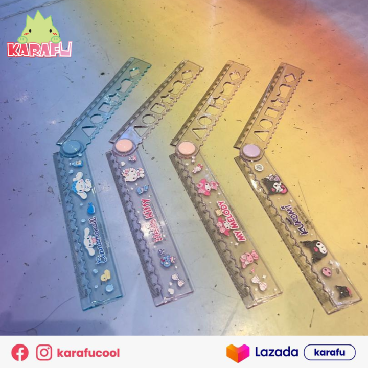 READY STOCK! 30cm Foldable Ruler Hello Kitty Cinnamoroll My Melody ...
