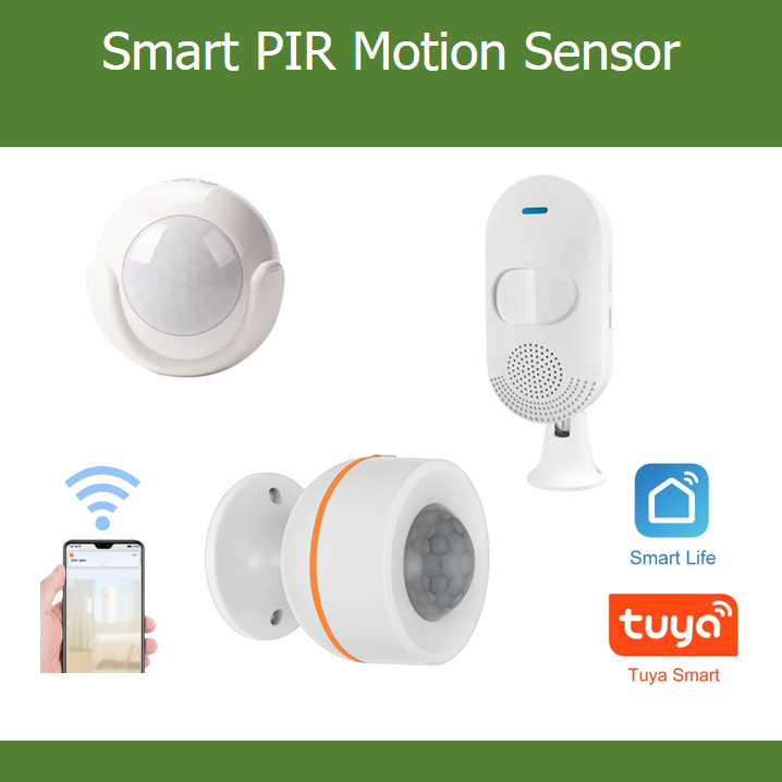 Smart PIR Motion Sensor Home Security Alarm Sensor Wifi / ZIgbee, Tuya ...
