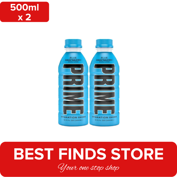 Prime Hydration Drink Blue Raspberry 500ml - Pack of 2 | Lazada PH