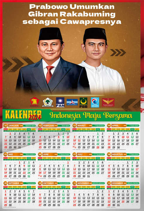 KALENDER 2024 Prabowo - GANJAR | Lazada Indonesia