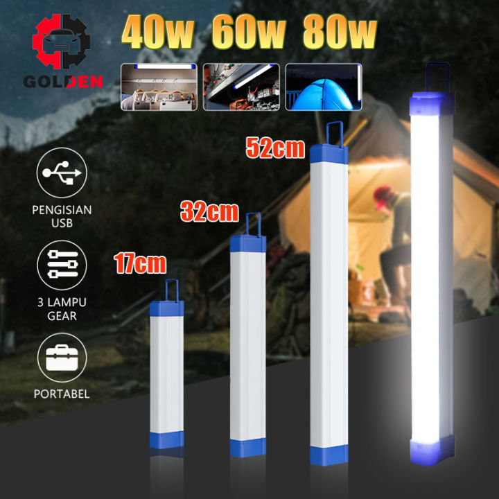 Lampu Emergency LED Usb Charging 17cm/32cm/52cm Lampu Belajar Lampu ...