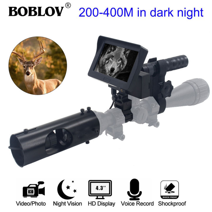 BOBLOV 720P Digital Day And Night Vision Monocular Waterproof 4.3 Inch ...