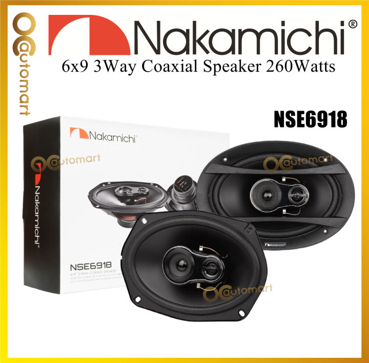 Nakamichi 6x9 3 Way Speaker NSE6918 Coaxial Speakers 260Watts Car Speaker Speaker Bujur Kereta ...