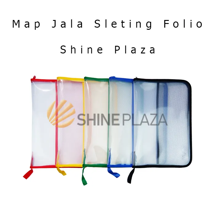 Map Plastik Jala Resleting F4 Zipper School Office Bag File - Tas ...