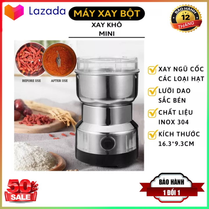 [Loại Tốt] MÁY XAY BỘT KHÔ MINI CẦM TAY khả năng xay mịn nhiều loại hạt ...