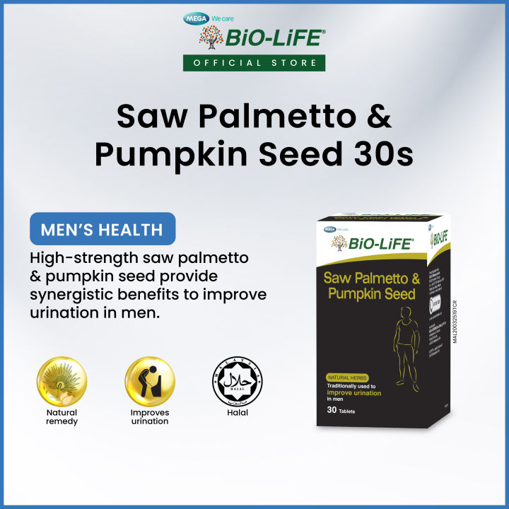 BiO-LiFE Saw Palmetto & Pumpkin Seed 30 tablets (EXPIRY DATE DECEMBER ...
