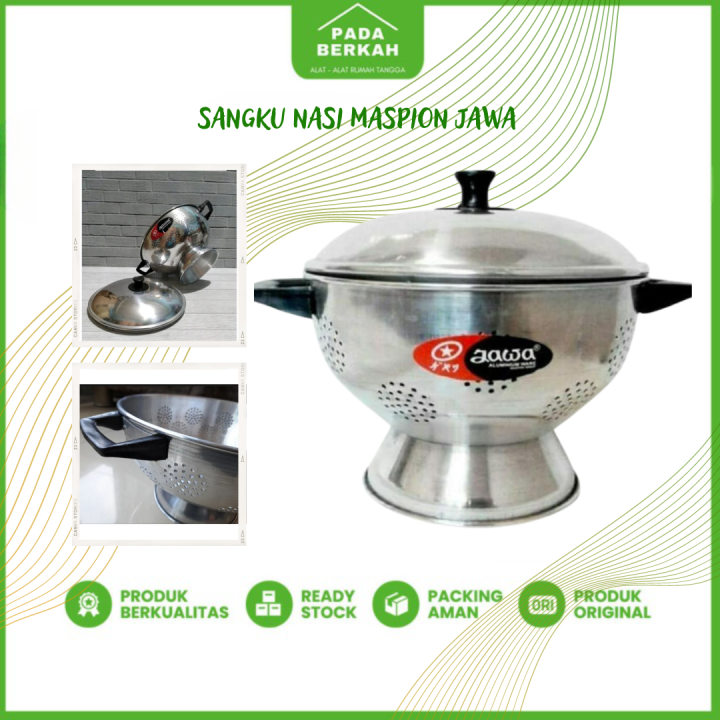 Maspion Tempat Nasi + Tutup 22 cm Wakul Nasi Aluminium | Lazada Indonesia