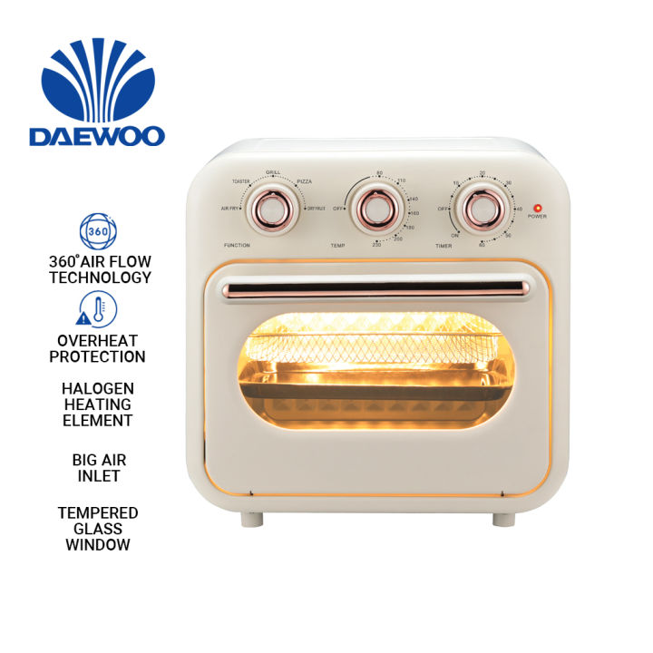Daewoo Electronic Appliances 16L Air Fryer White 220-240V~50/60Hz 1200-1400W DRAF01-16CRM ...